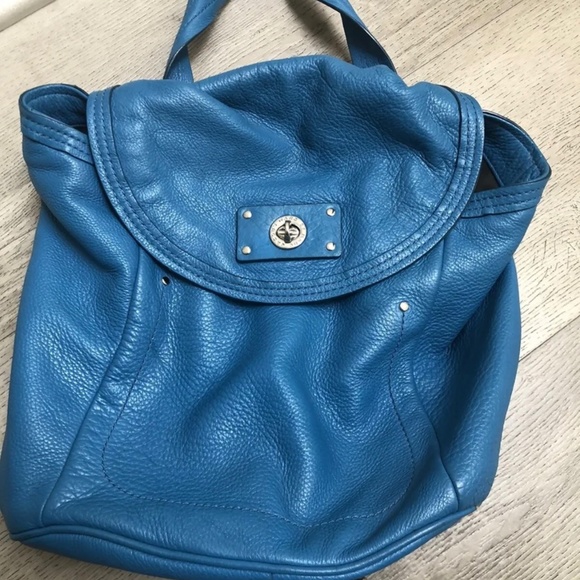 Marc Jacobs | Bags | Marc Jacobs Blue Leather Backpack | Poshmark